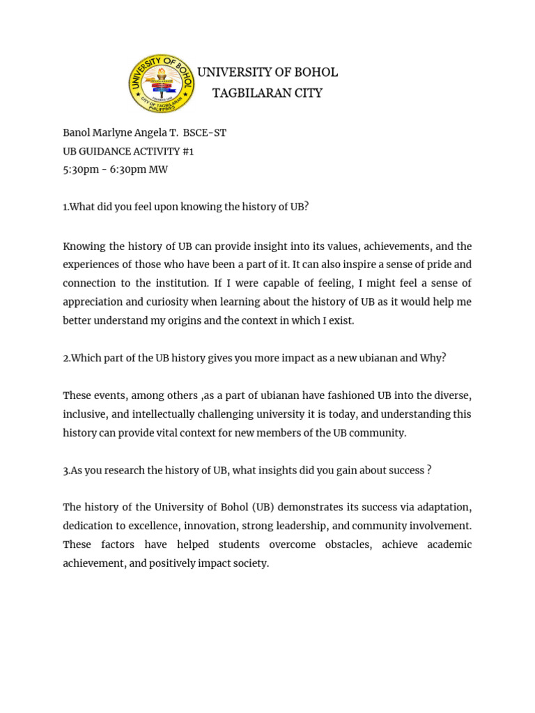 UB Guidance 1 | PDF
