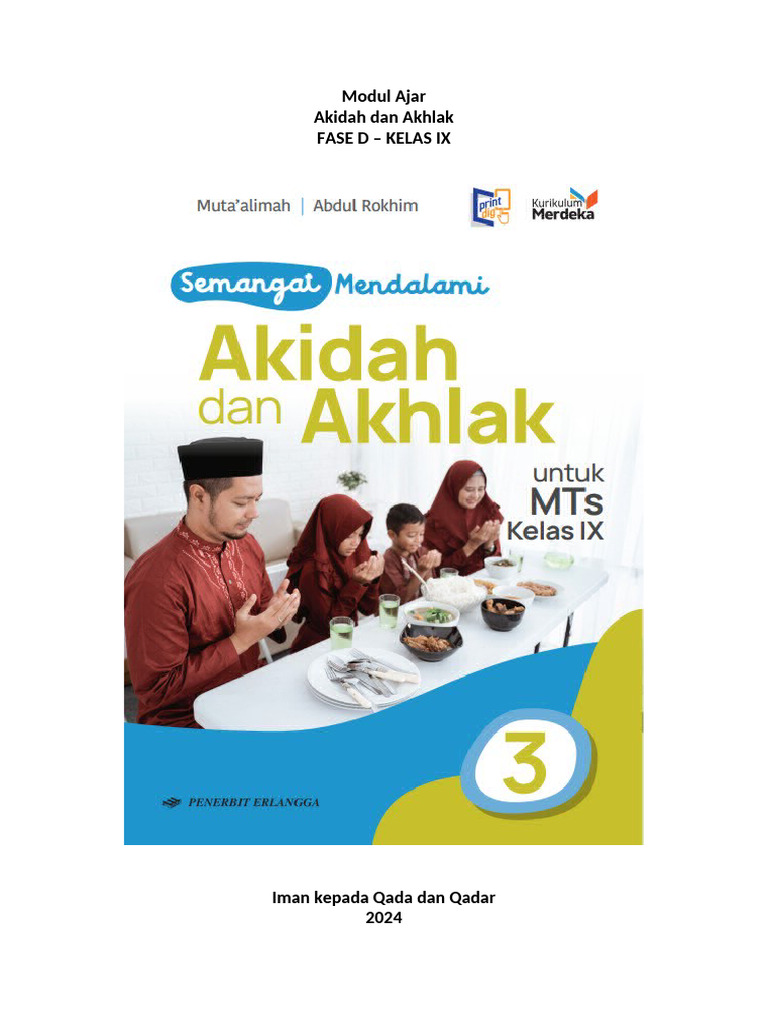 MA - Akidah & Akhlak - MTS - IX - Bab 5 | PDF