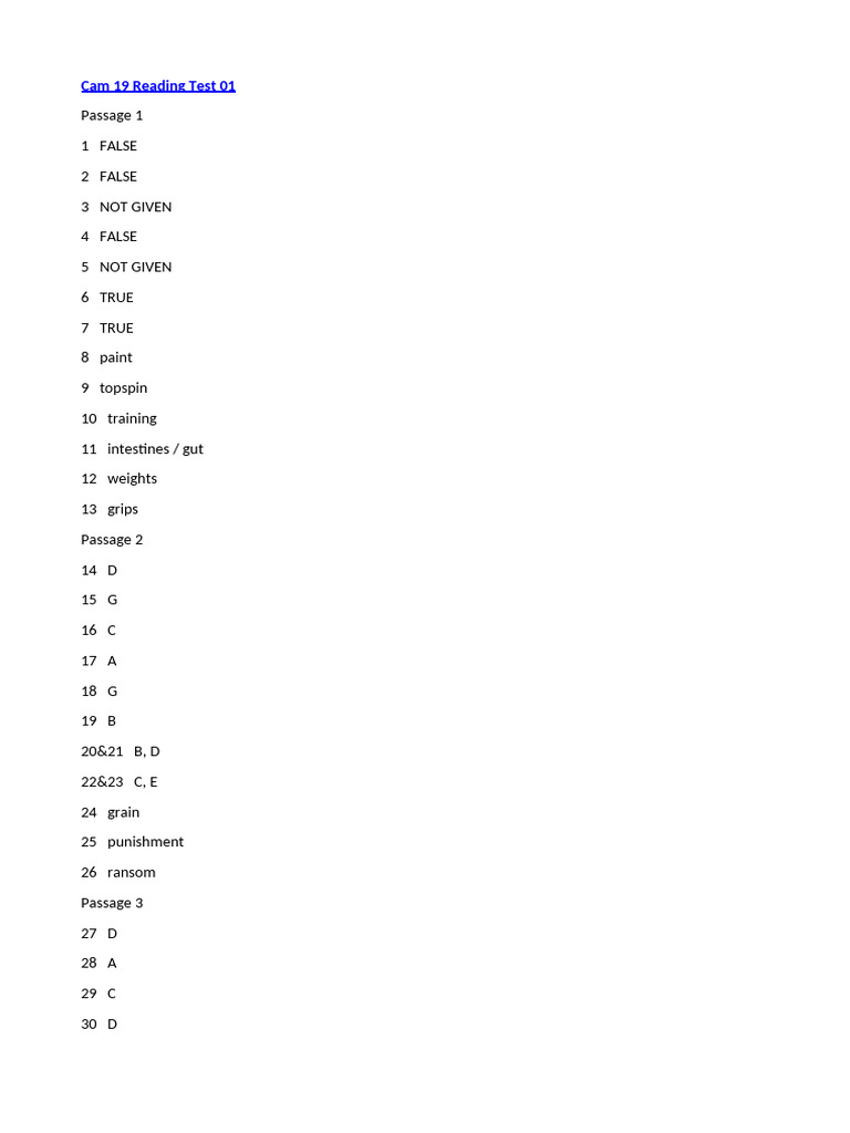 Keys For Ielts 19-t1-r | PDF