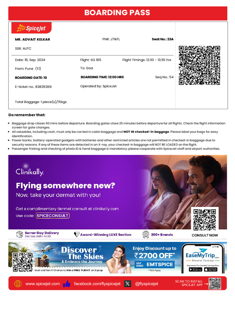 Boarding Pass | PDF