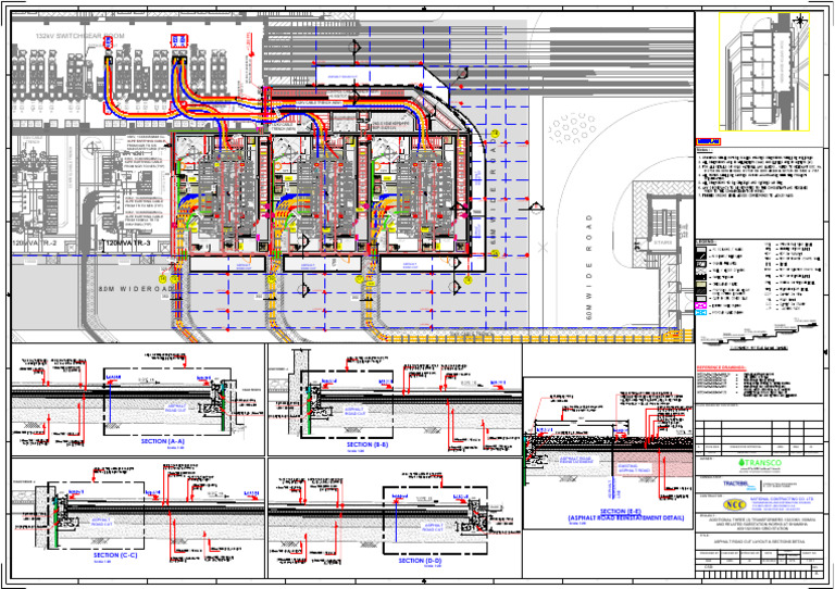 Asphalt Road Cut Layout & Sections Detail-01 - Compressed | PDF