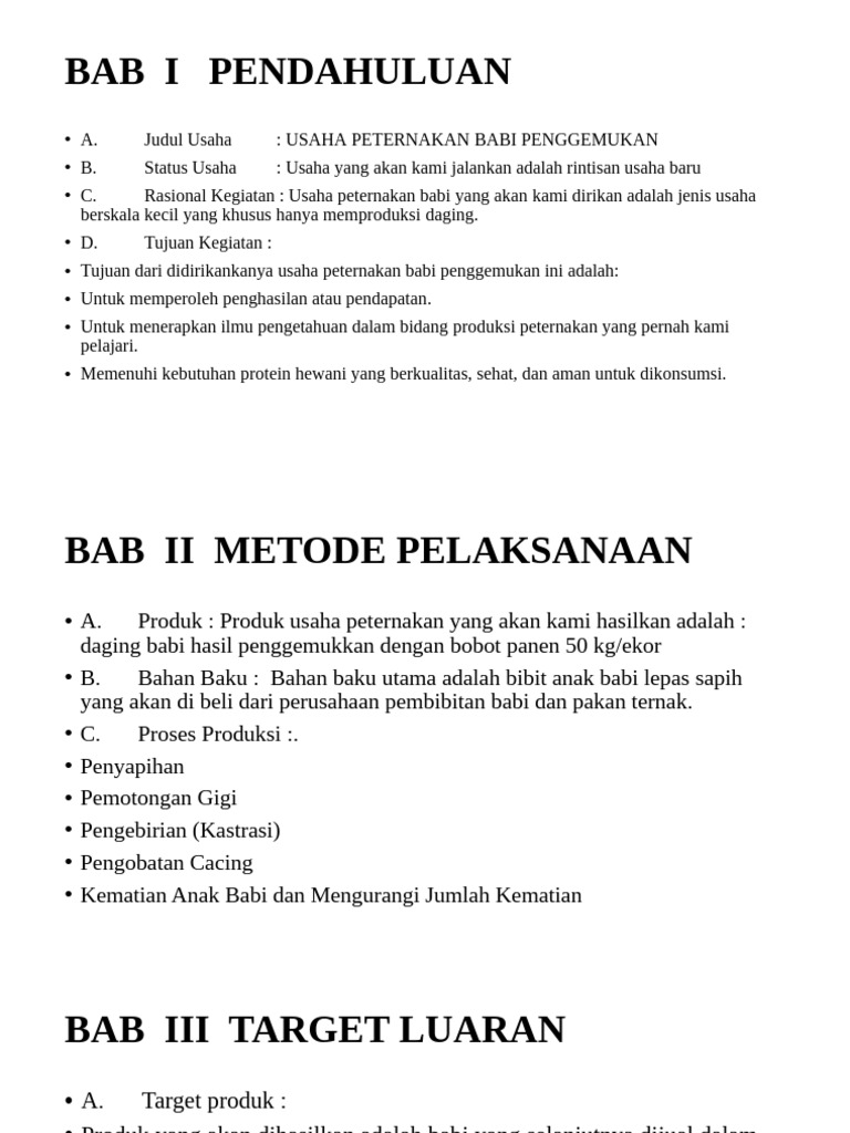 Peternakan Babi Penggemukan | PDF
