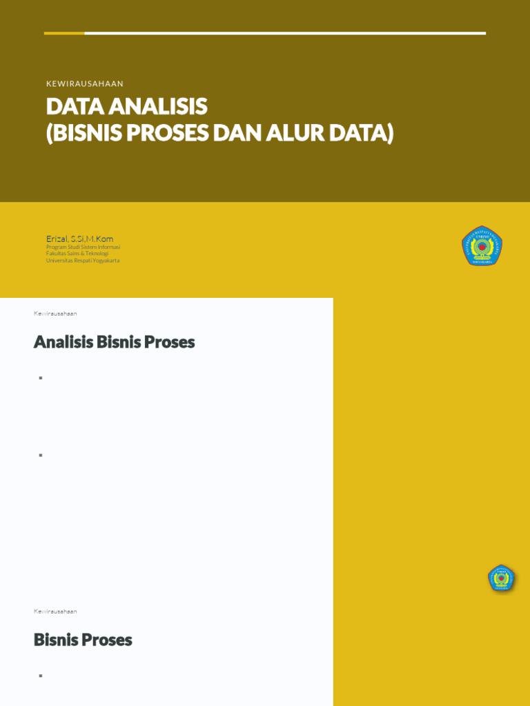 Materi 8. Data Analisis (Bisnis Proses Dan Alur Data) | PDF
