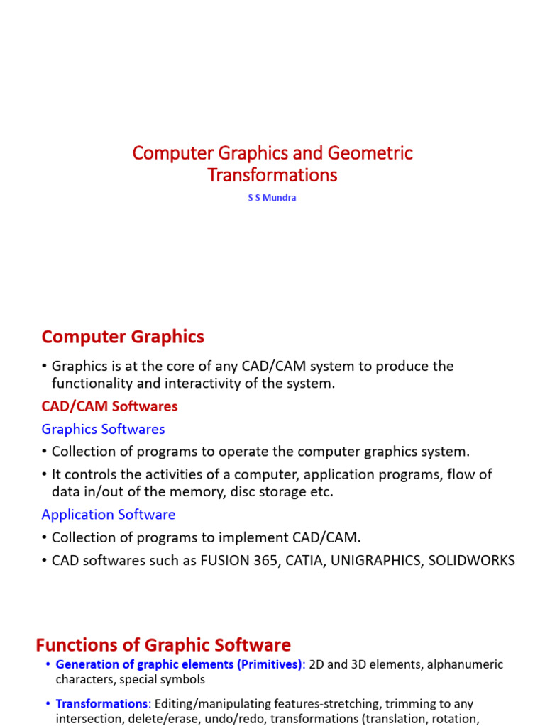 2D Geometric Transformations - Stu | PDF