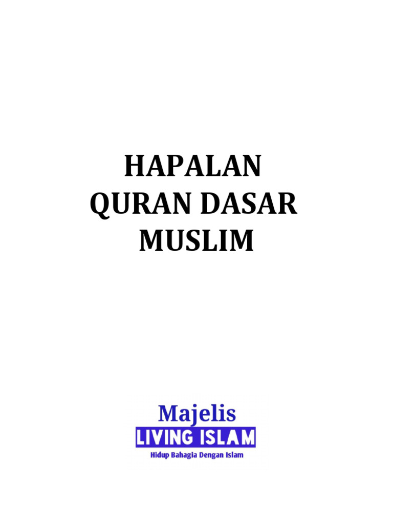 Hapalan Dasar Muslim | PDF
