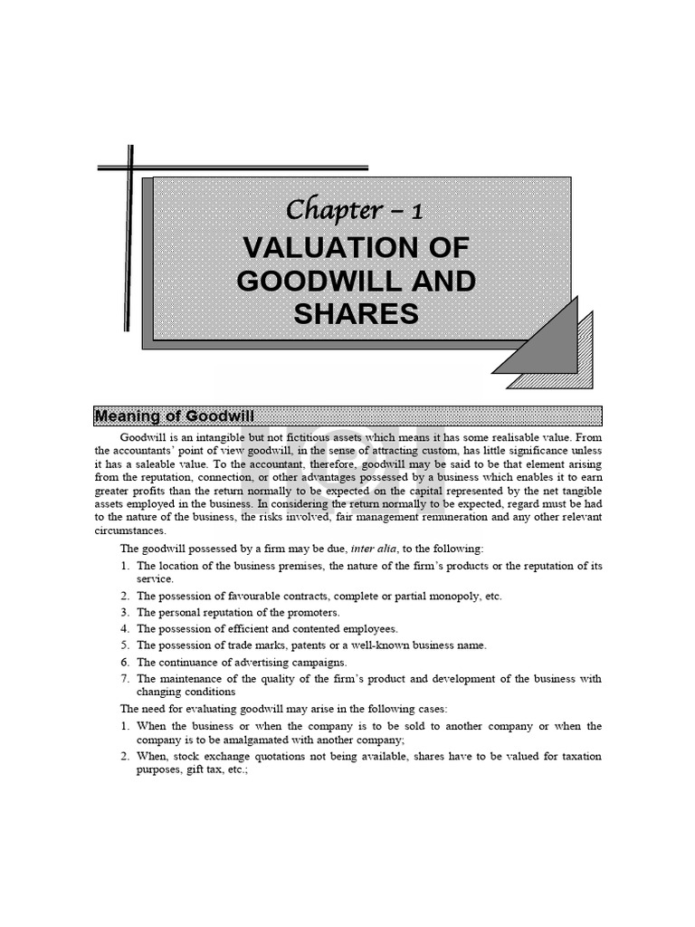 Valuation of Shares | PDF
