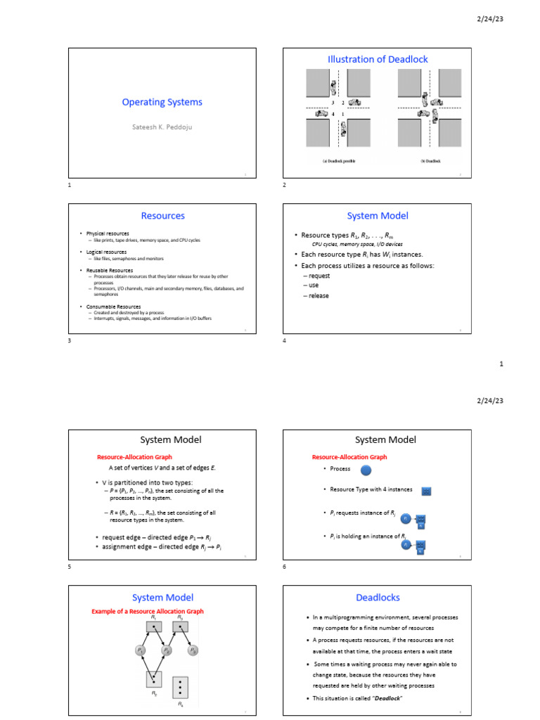 PSK OS CS 232 Deadlocks | PDF