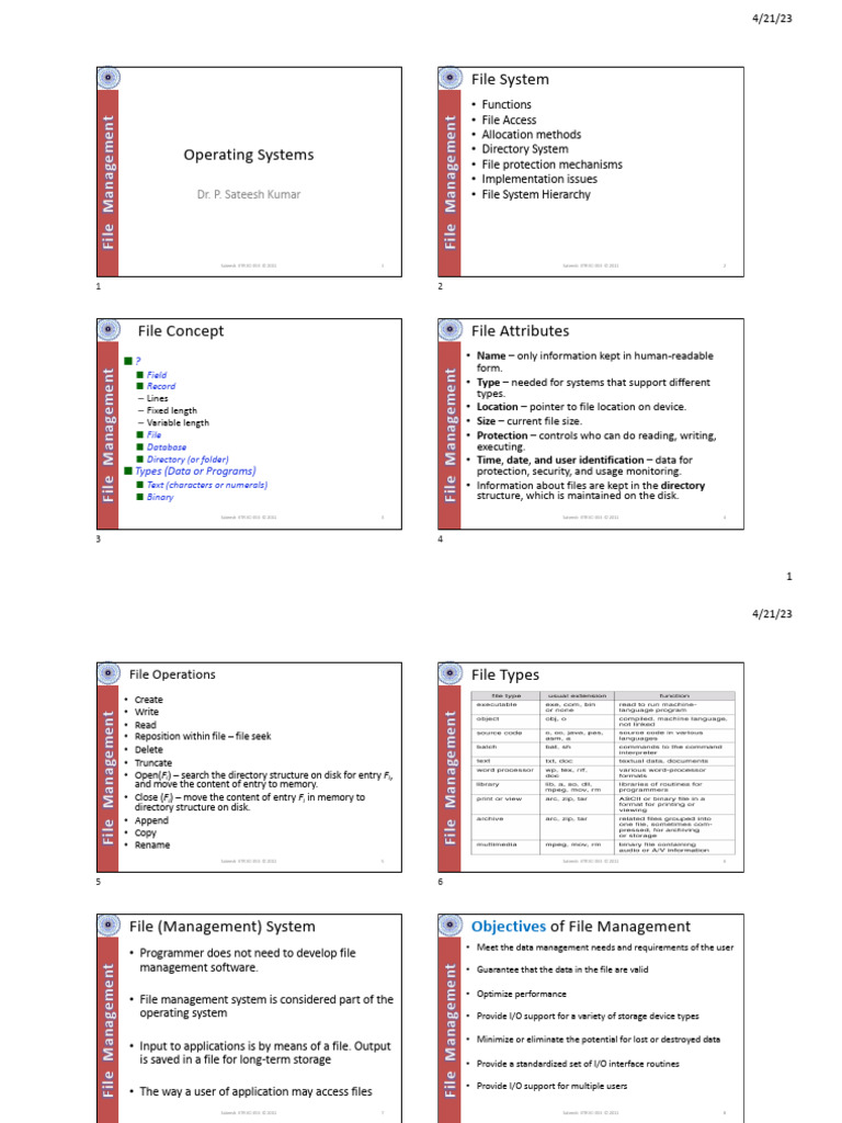 OS CS 232 File System | PDF