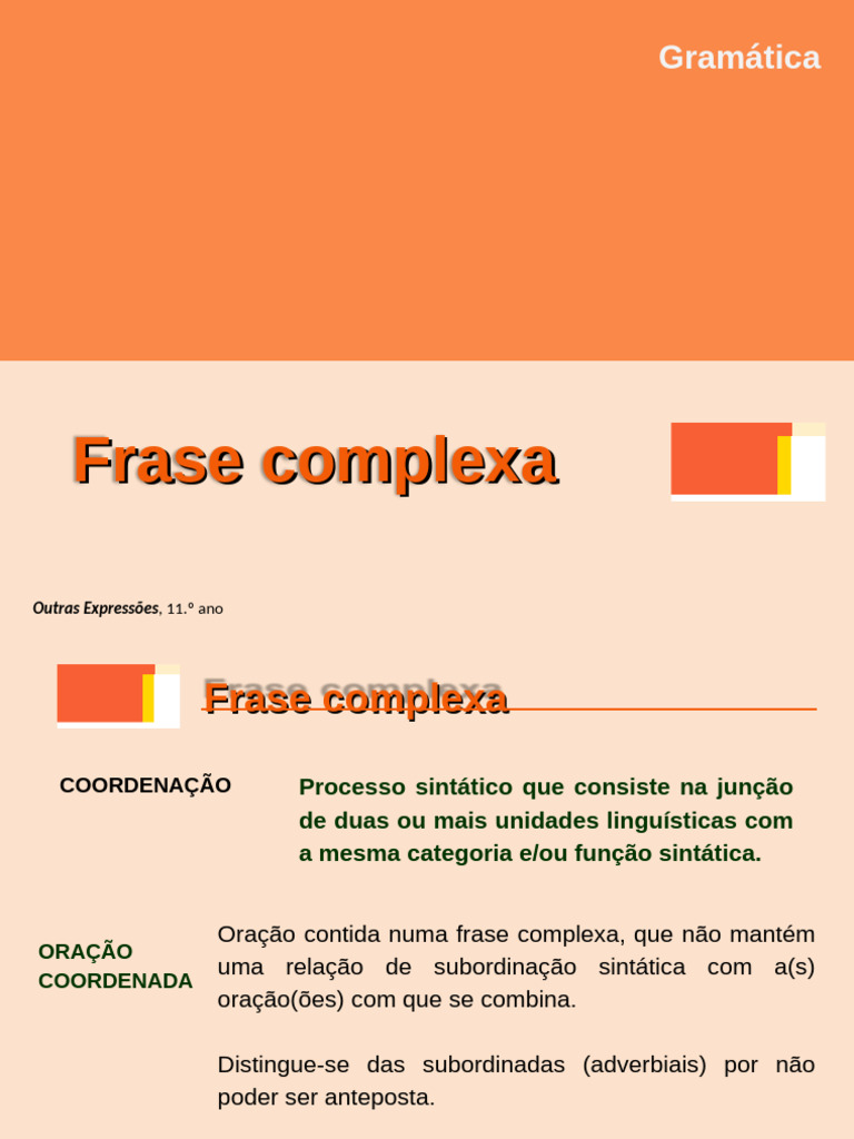 A Frase Complexa | PDF