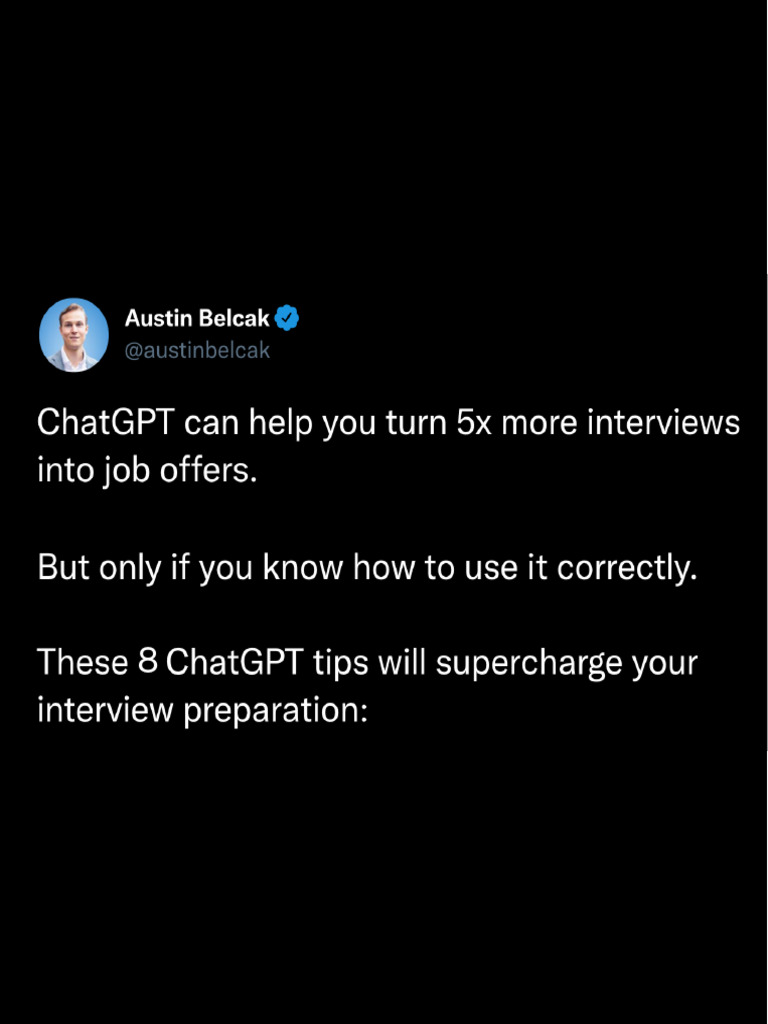 8 Ways ChatGPT Can Help Turn More Interviews Into Offers | PDF
