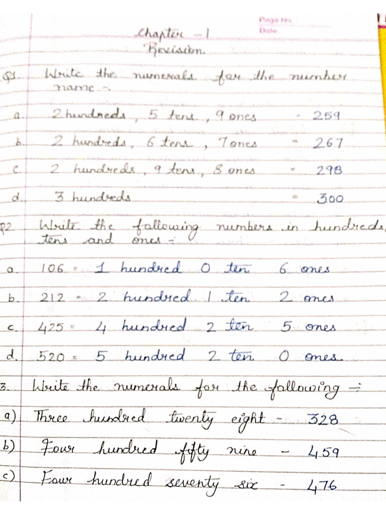 Class 3rd Maths Chapter 1, 2,3,4, 5,8 | PDF