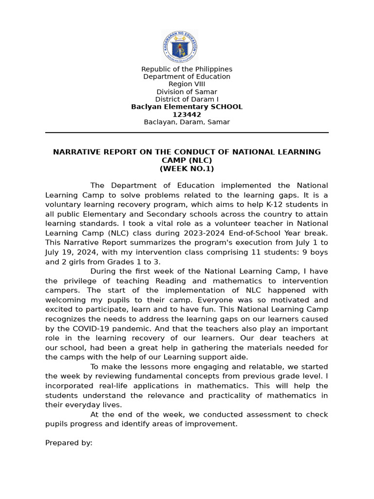 CARO Narrative NLC | PDF