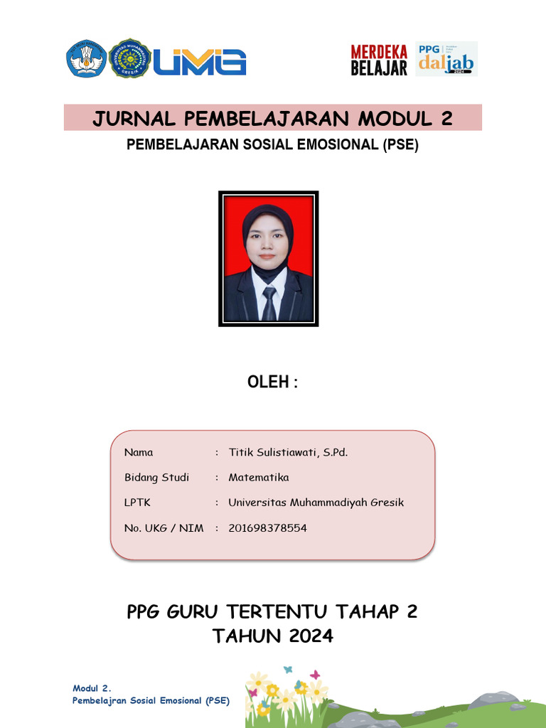 JURNAL PEMBELAJARAN Modul 2 Pembelajaran Sosial Emosional (PSE) - Titik Sulistiawati - LPTK ...