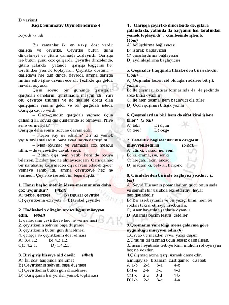 Azərbaycan Dili 9 Sinif PDF | PDF