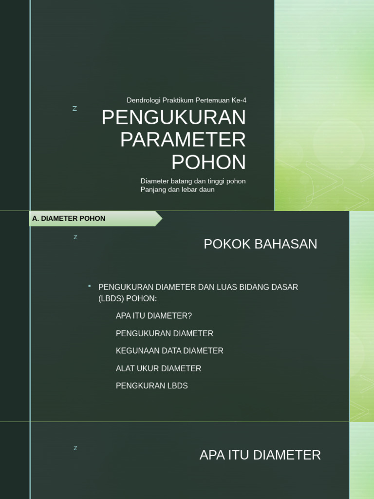 Pengukuran Parameter Pohon | PDF
