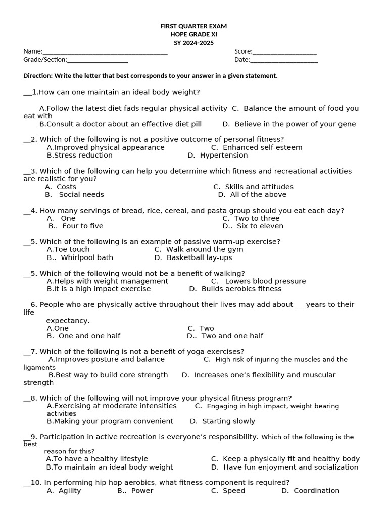 Hope Grade 11 Final | PDF