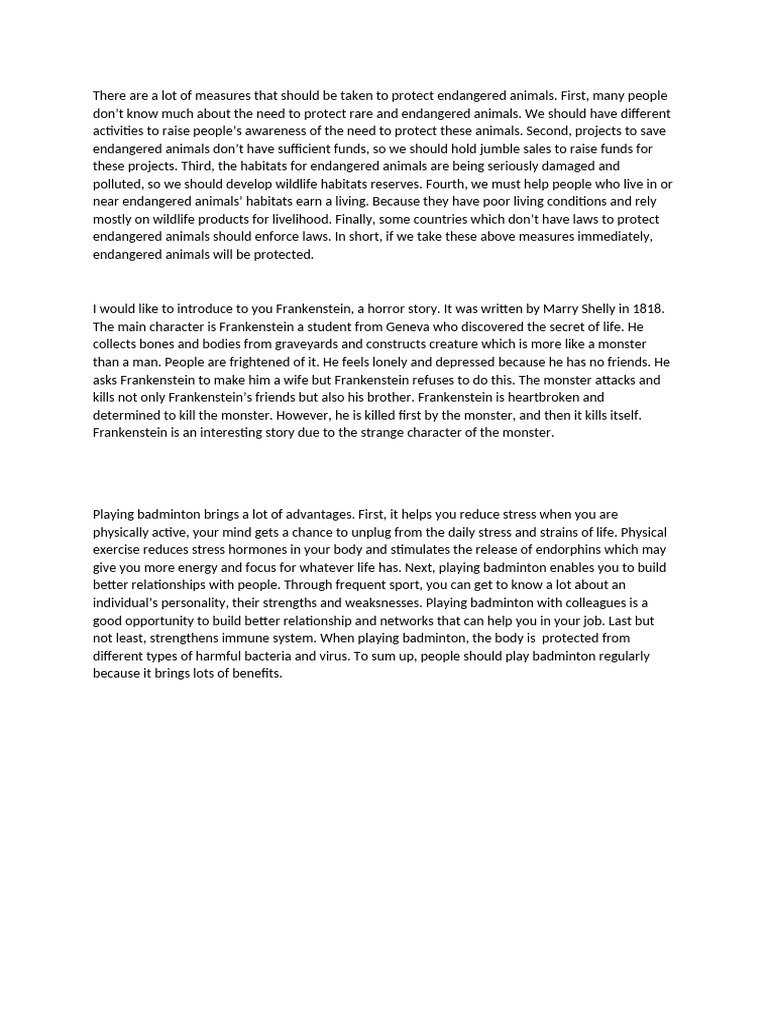 There Are A Lot of Measures That Should Be Taken To Protect Endangered ...