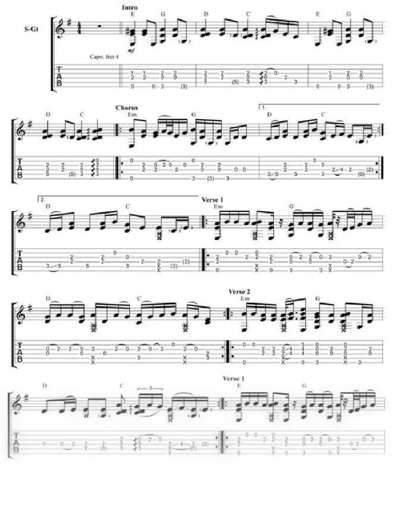 Old Town Road Guitar Tab | PDF