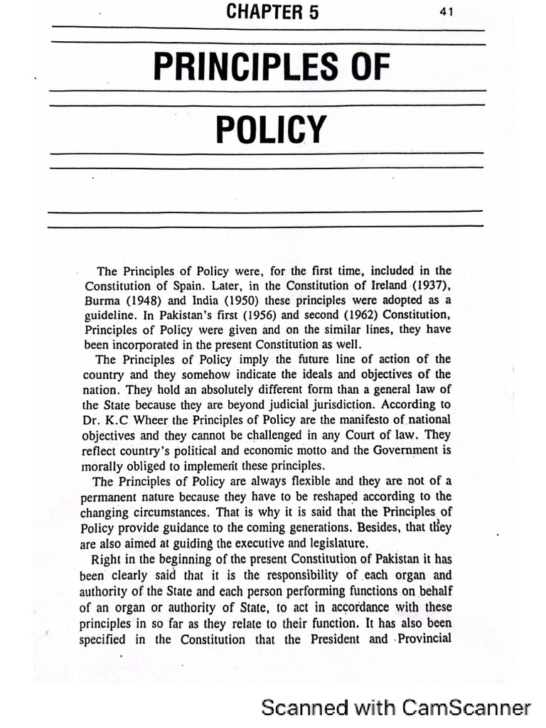 Principles of Policy | PDF
