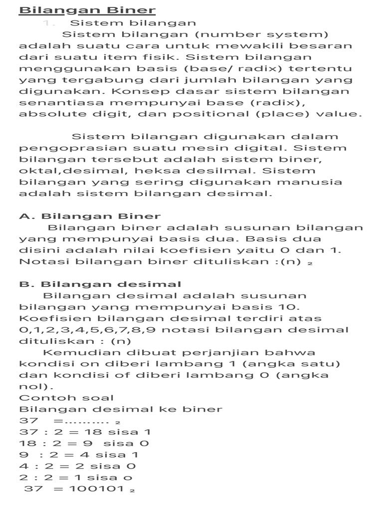 Bilangan Biner 2 | PDF