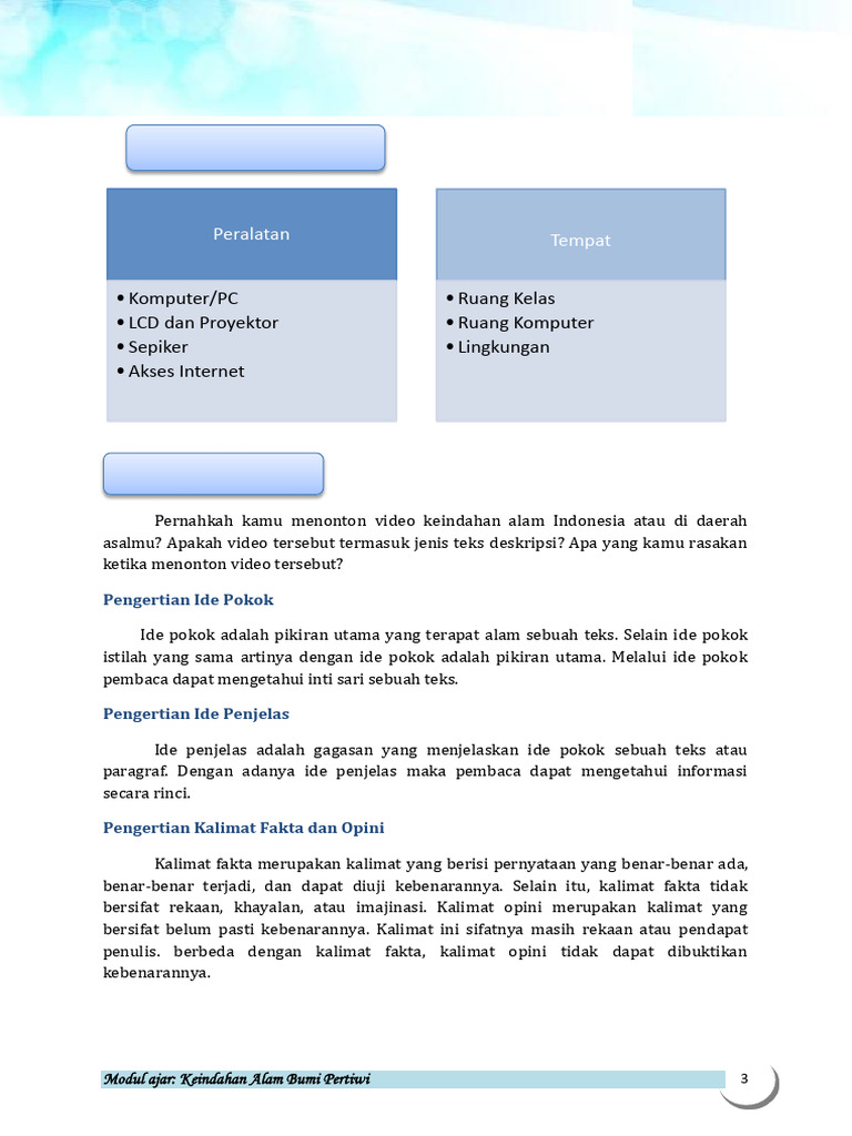 Materi Bahan Ajar | PDF