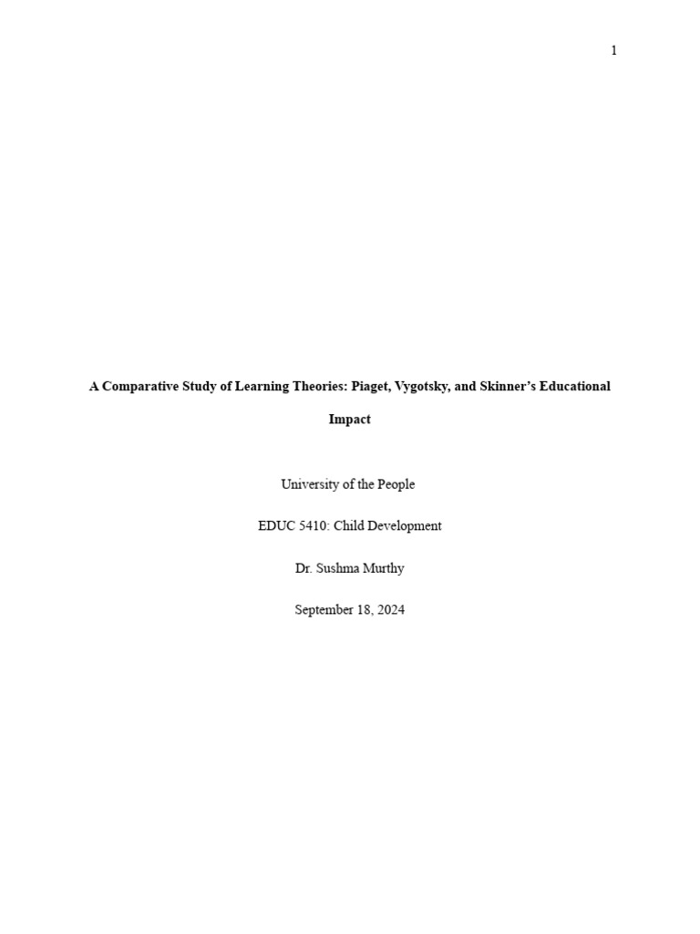 Unit 2 Written Assignment - Child Development | PDF | Constructivism ...