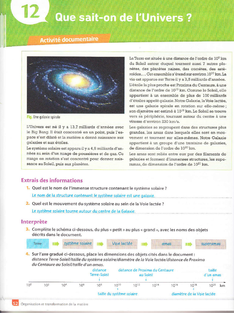 QUE SAIT ON DE L'UNIVERS EXO PHYSIQUE CHIMIE 4ch12c | PDF