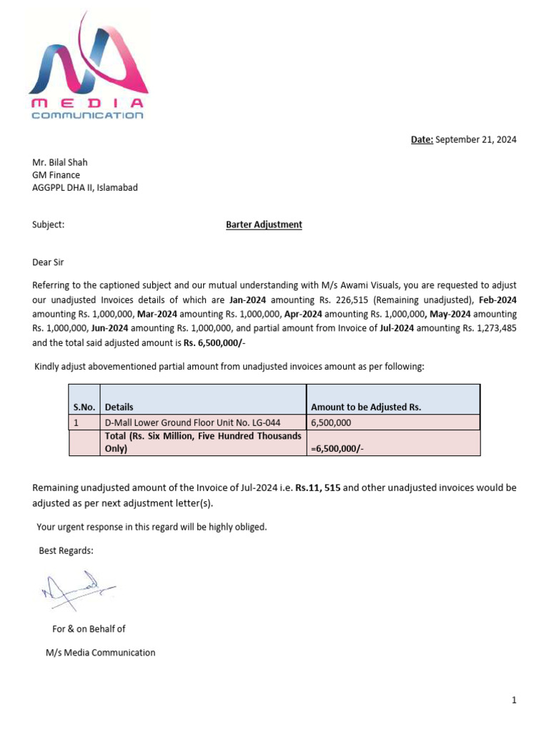 Giga Adjustment Letter Sep2024 | PDF