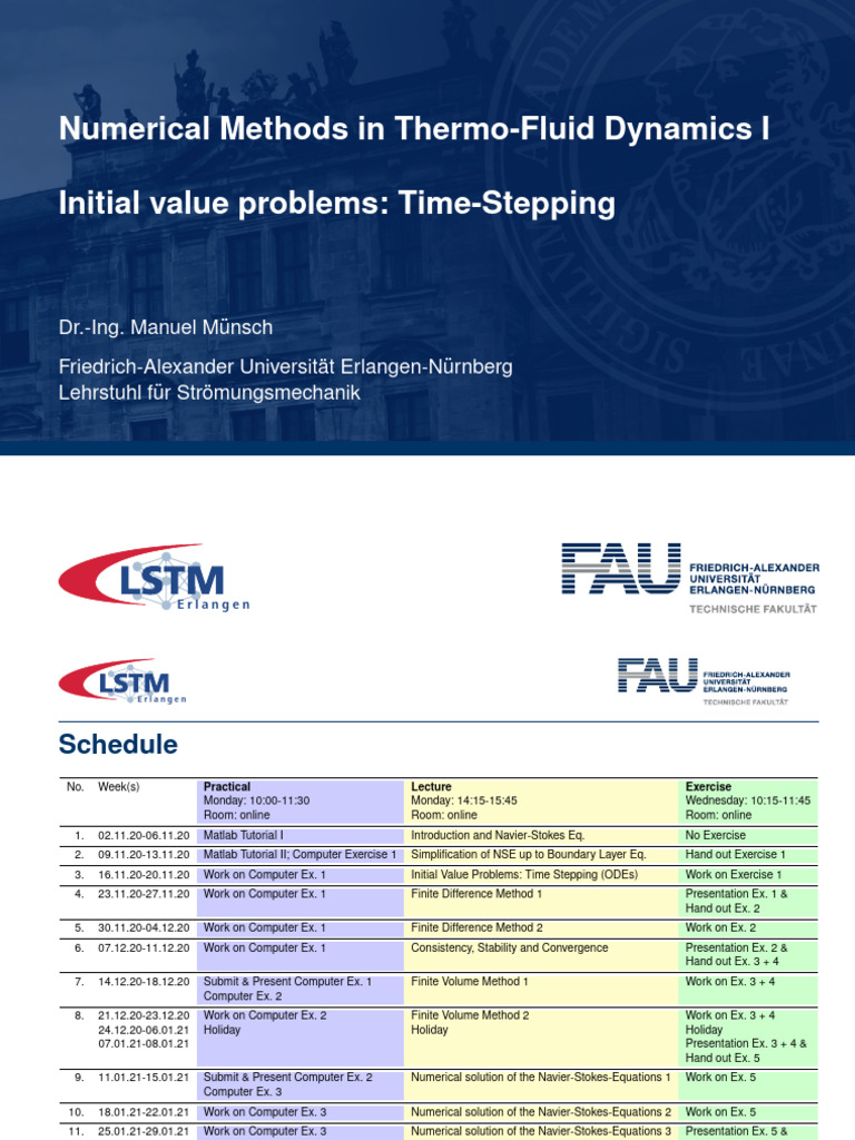 Time-Stepping in Thermo-Fluid Dynamics | PDF | Navier–Stokes Equations ...