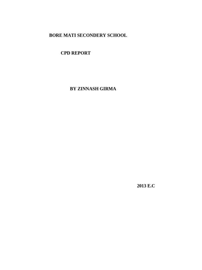 CPD Report of 2013 | PDF