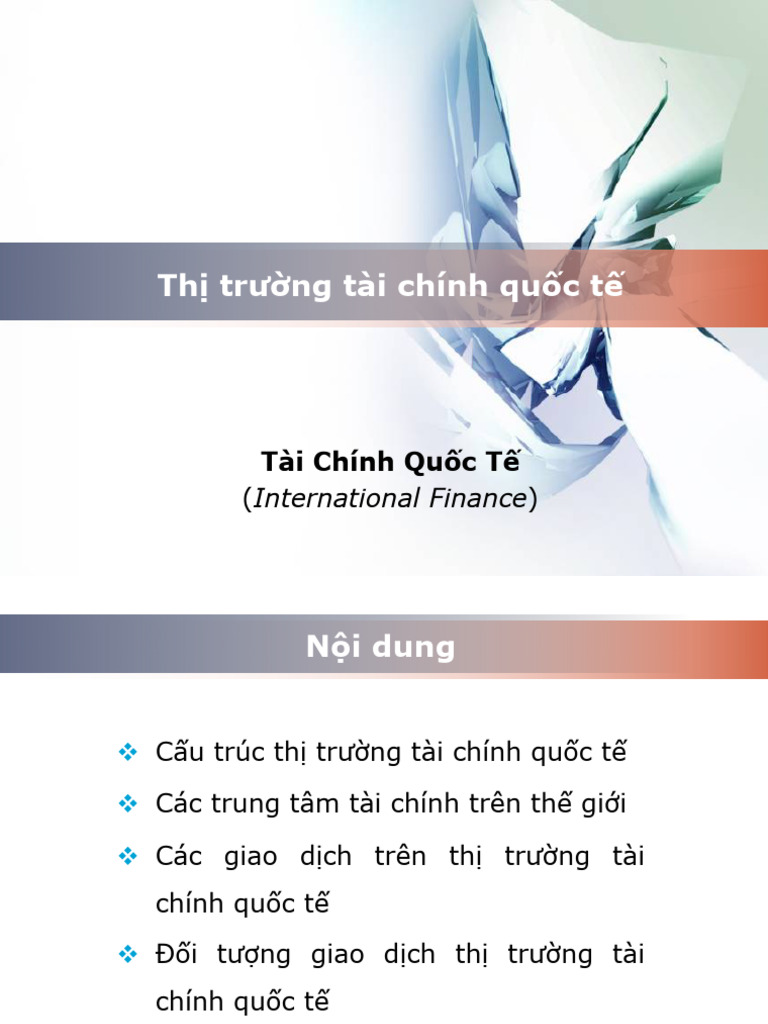 Bai 1 - Gioi Thieu Thi Truong TCQT | PDF