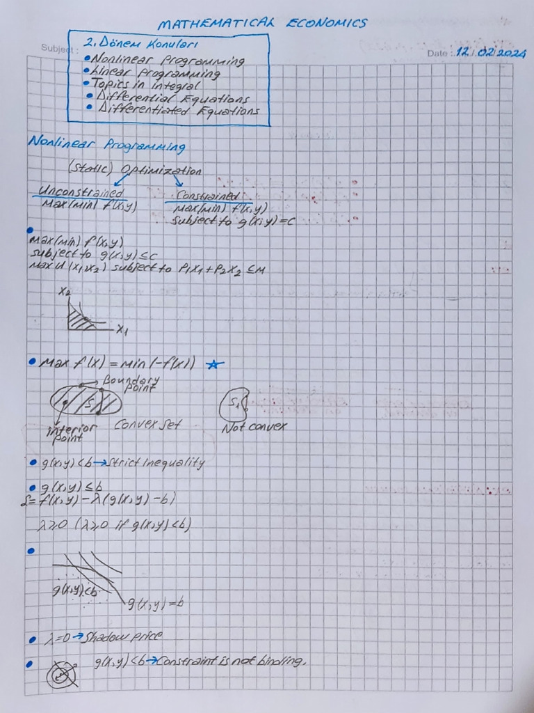 Mathecon 2 Vize | PDF