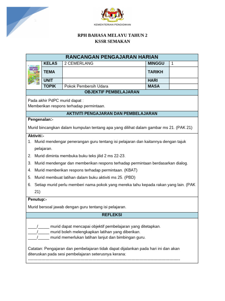 RPH BM THN 2 NEW (Unit 16) | PDF