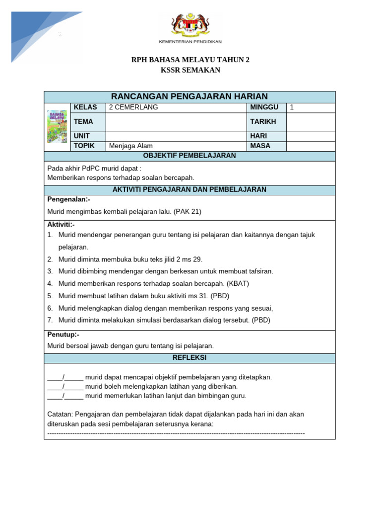 RPH BM THN 2 NEW (Unit 17) | PDF
