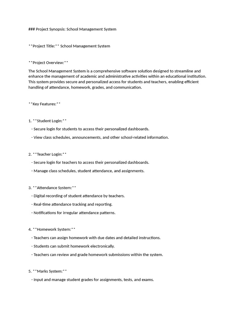 Project Synopsis | PDF