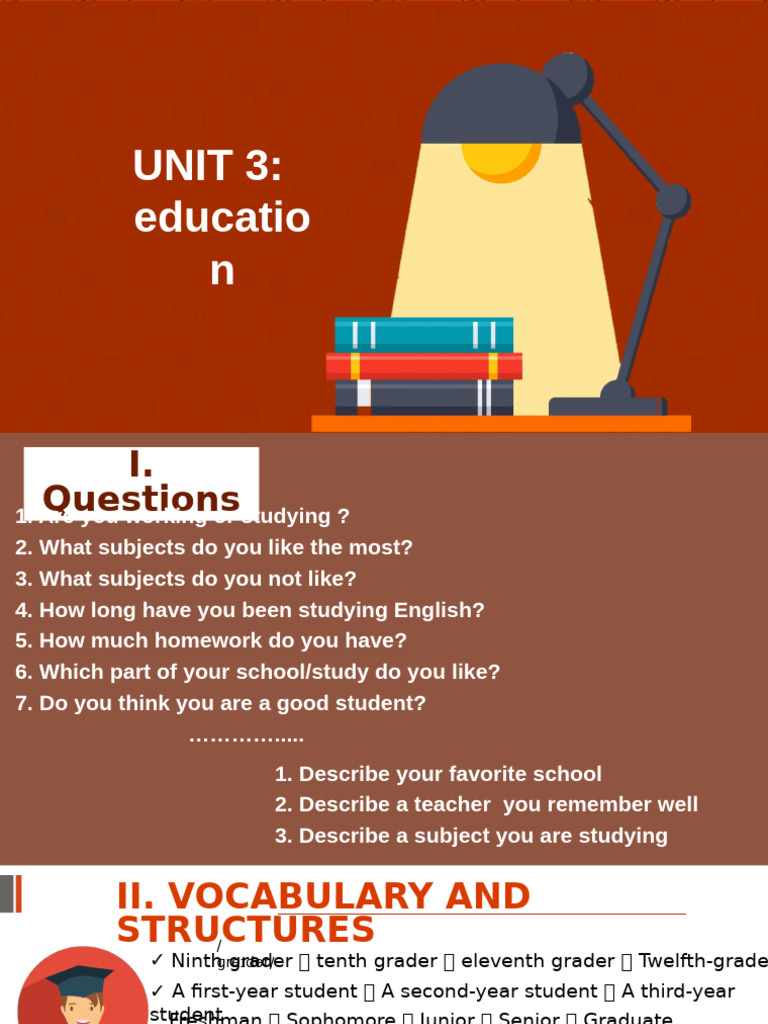 pre2 speaking - unit 3 - study | PDF