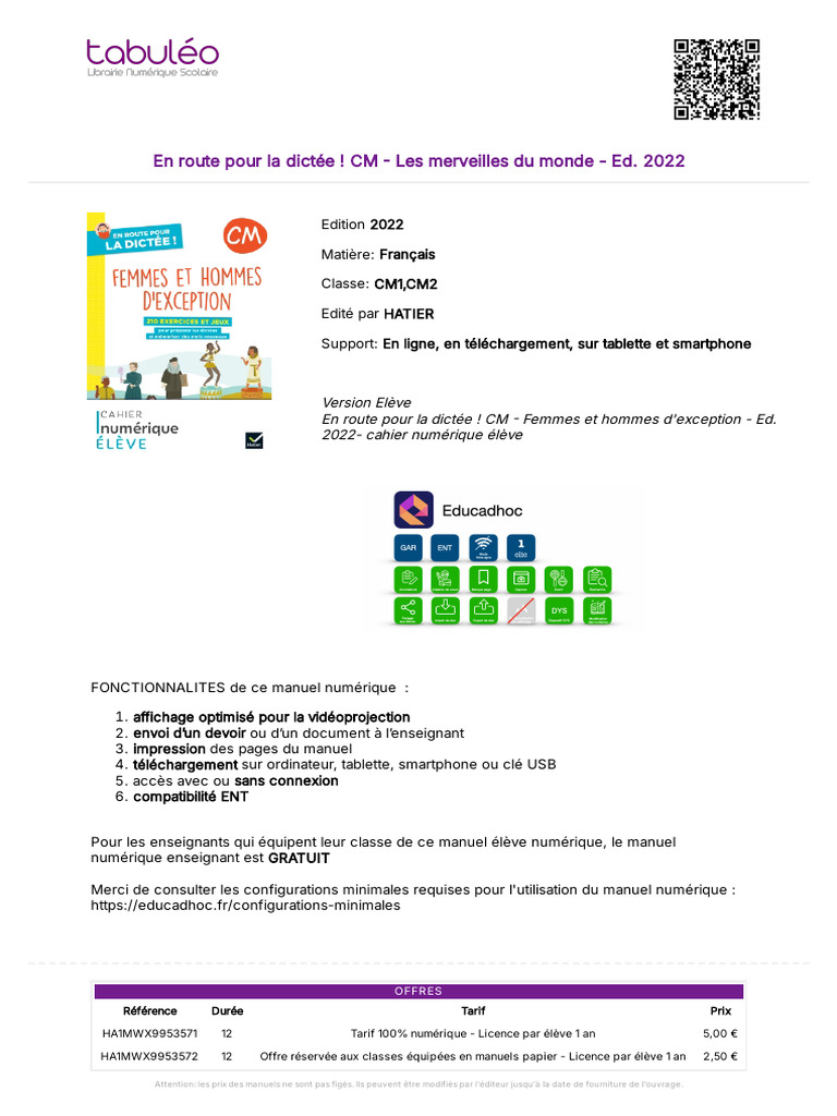 En Route Pour La Dictée ! CM - Les Merveilles Du Monde - Ed. 2022 - Catalogue Tabuléo | PDF