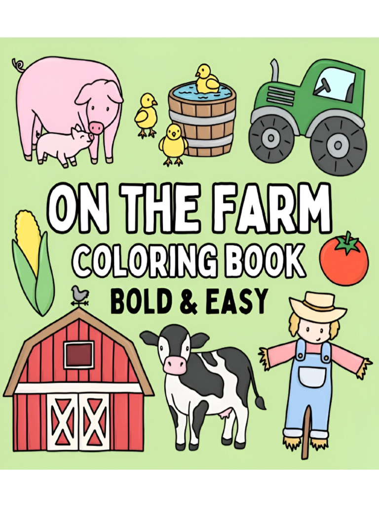 Coloring Book - ON - THE - FARM - Bold - and - Easy | PDF