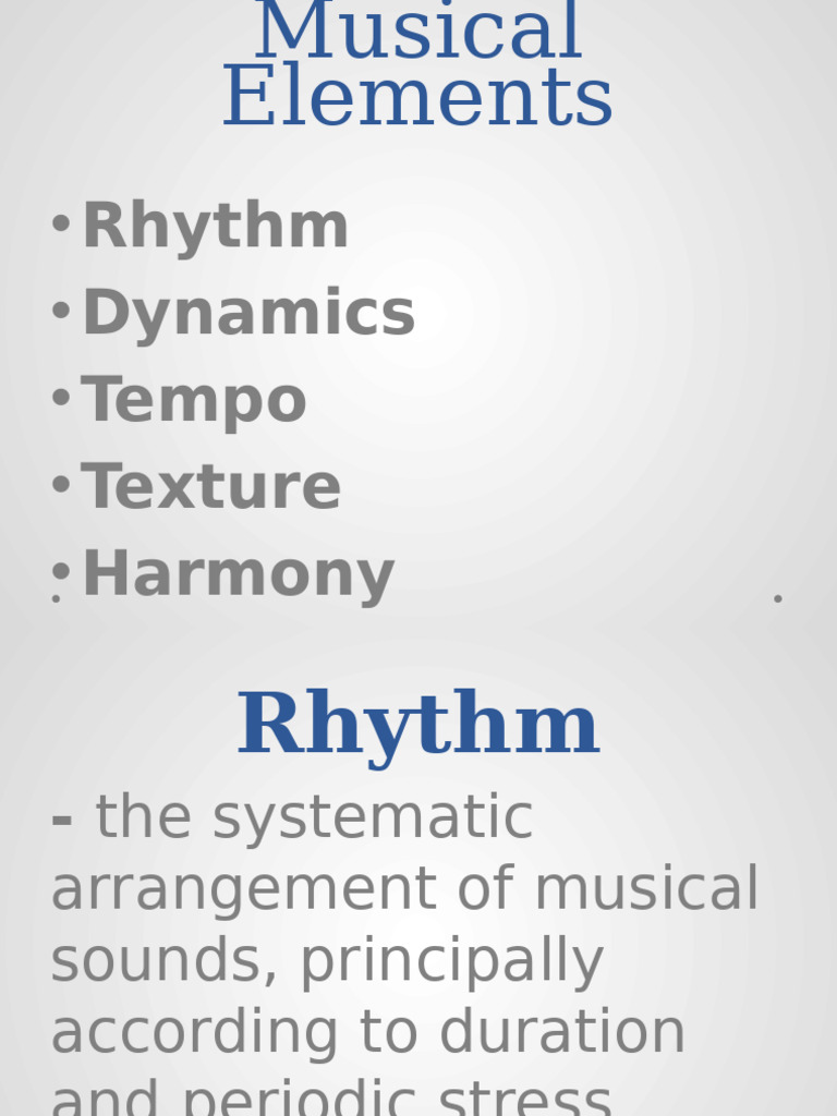 Musical Elements | PDF