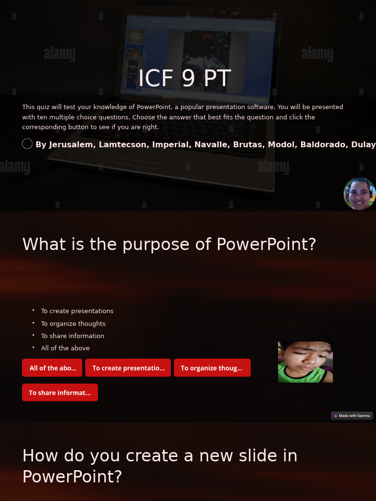 PowerPoint Basics Quiz | PDF