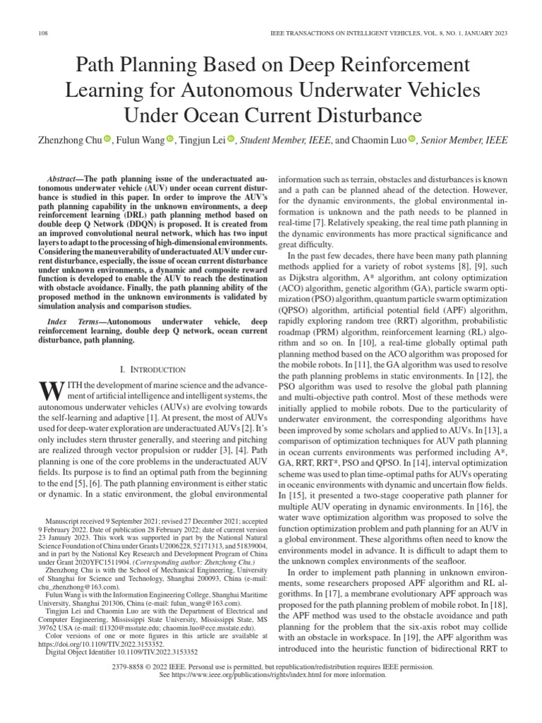 Path Planning Based On Deep Reinforcement Learning For Autonomous ...