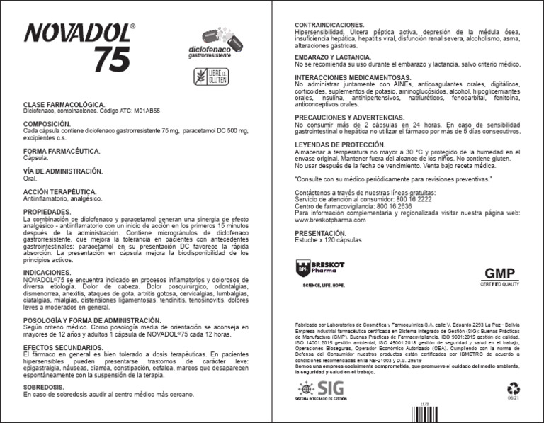 NGSD - NOVADOL 75 INSERTO | PDF
