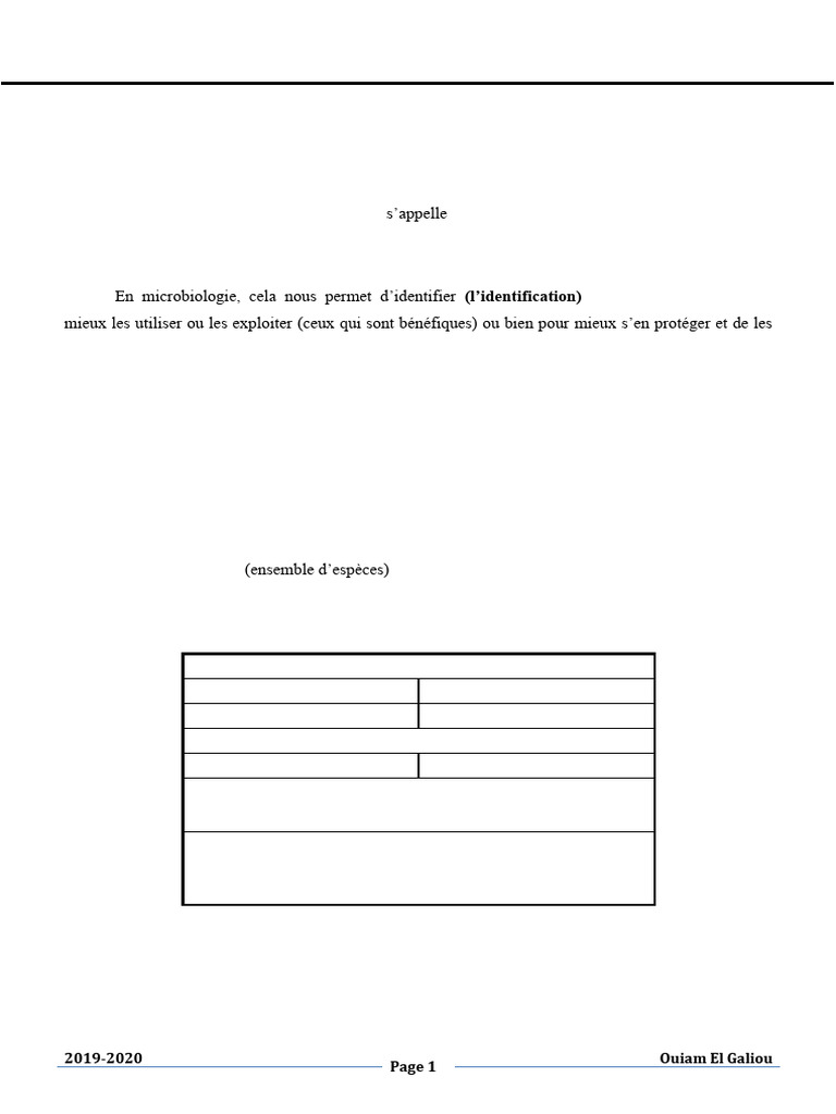 Compléments de Cours_Taxonomie Bactérienne | PDF