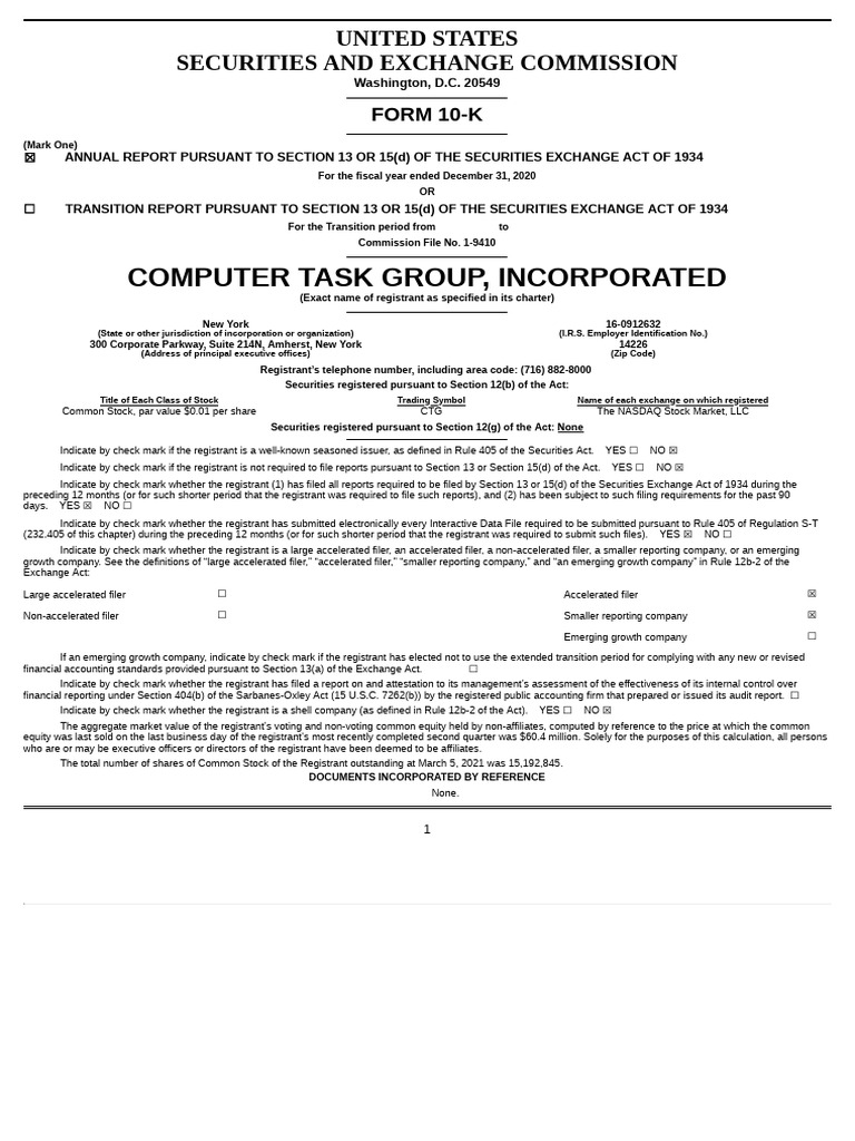 CTG 2020 10k | PDF