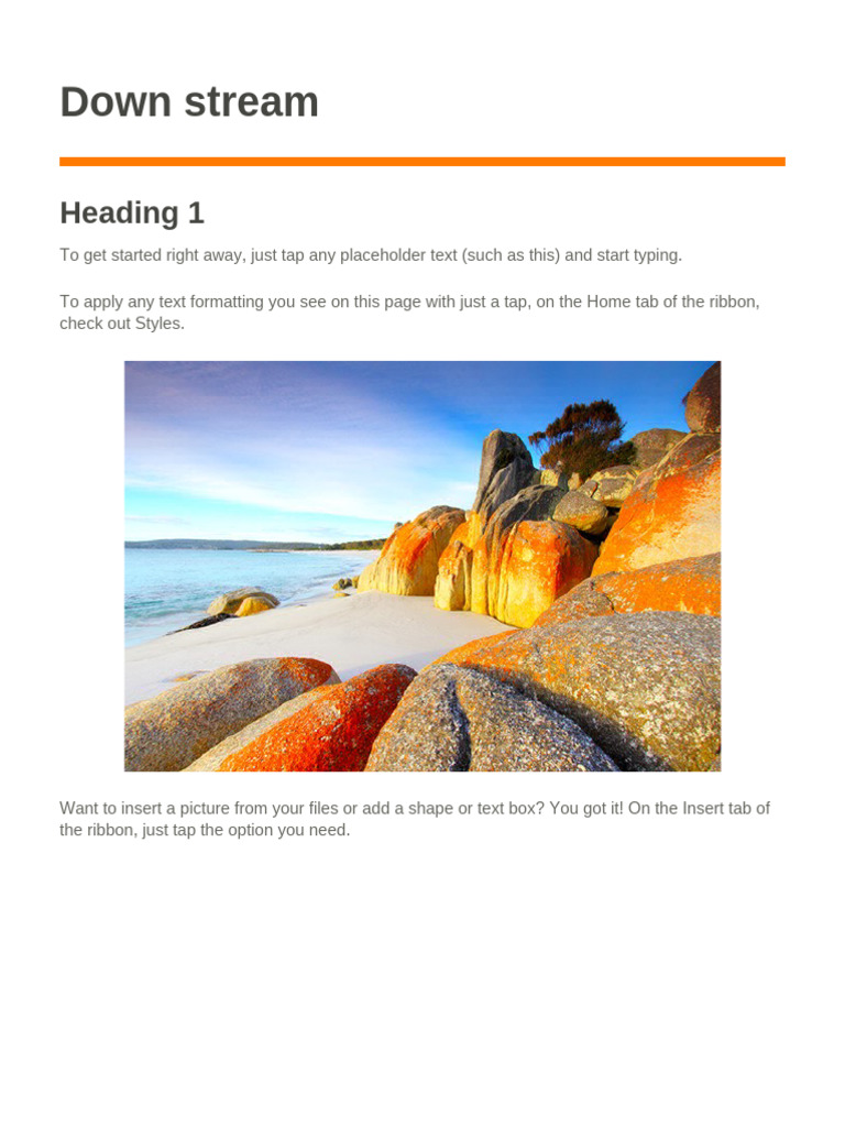 Down Stream: Heading 1 | PDF