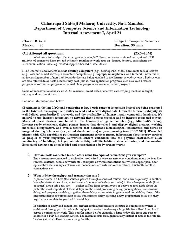 CN Internal1 QP Ans | PDF