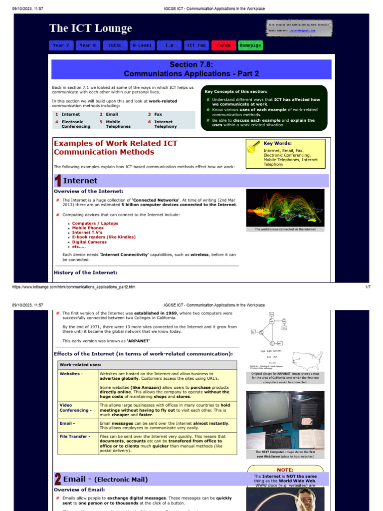IGCSE ICT - Communication Applications in The Workplace | PDF