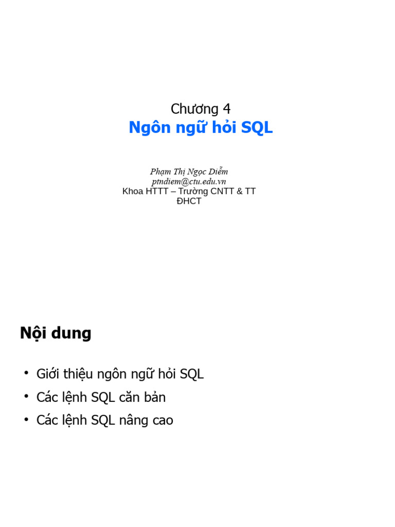 C4 Ngon Ngu Hoi SQL | PDF