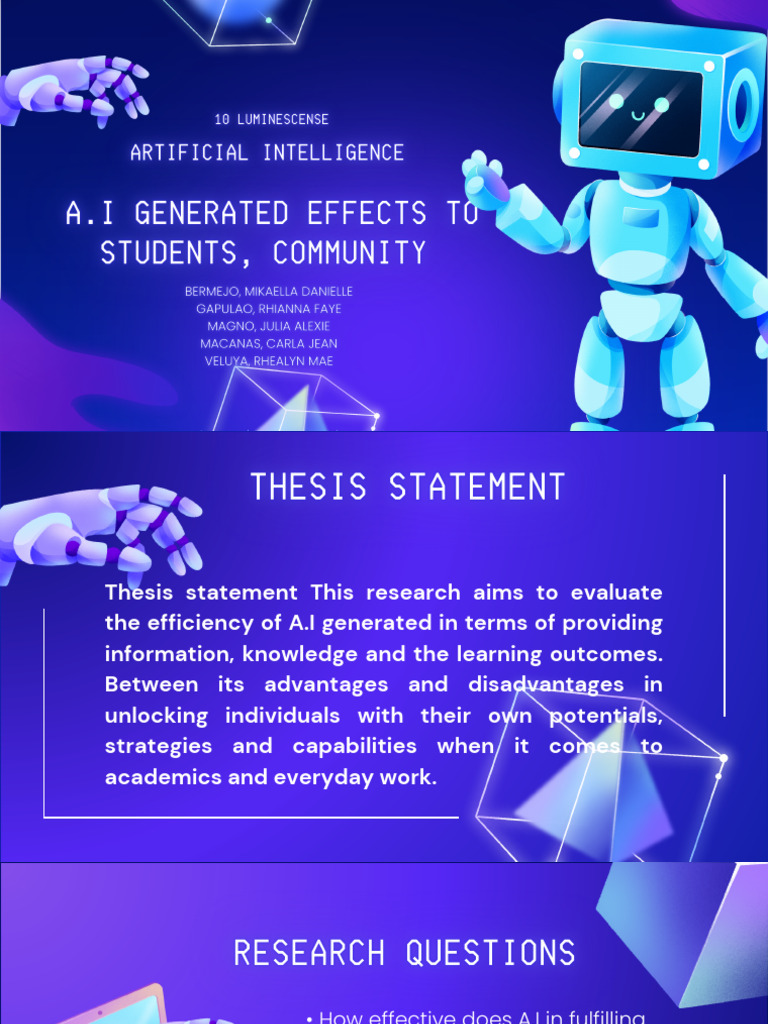 Blue Futuristic Illustrative Artificial Intelligence Project Presentation | PDF
