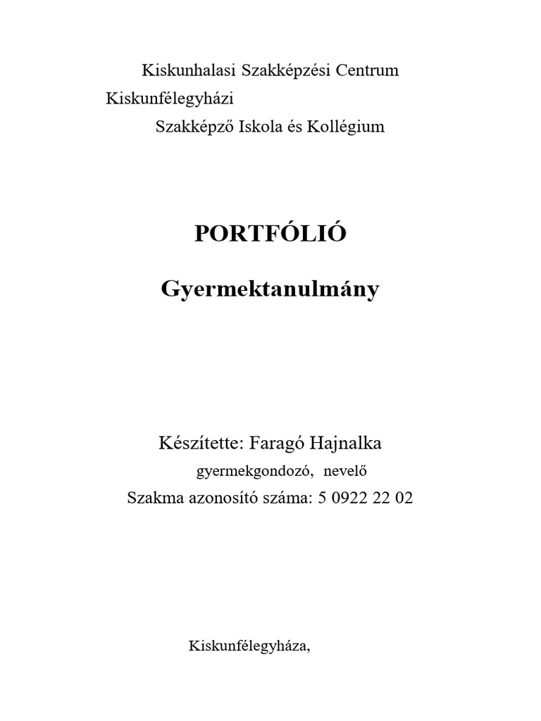 Gyermekmegfigyelési Tanulmány 2021 | PDF